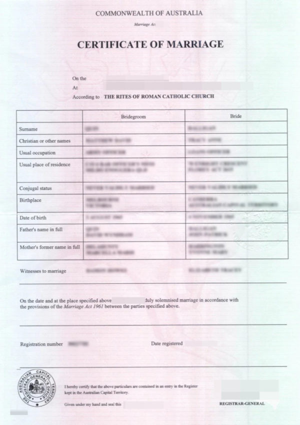Marriage certificate - uebersetzungen.kaufen